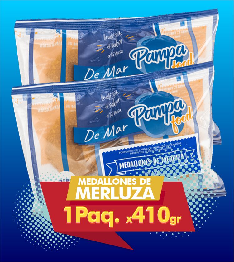 Promofiesta :: Medallón de Merluza Rebozada Pampa Fish x410 grs Oferta!!!